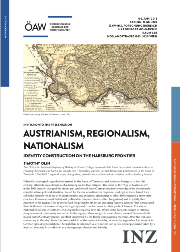 Ann: Presentation from Timothy Olin on "Austrianism, Regionalism ...